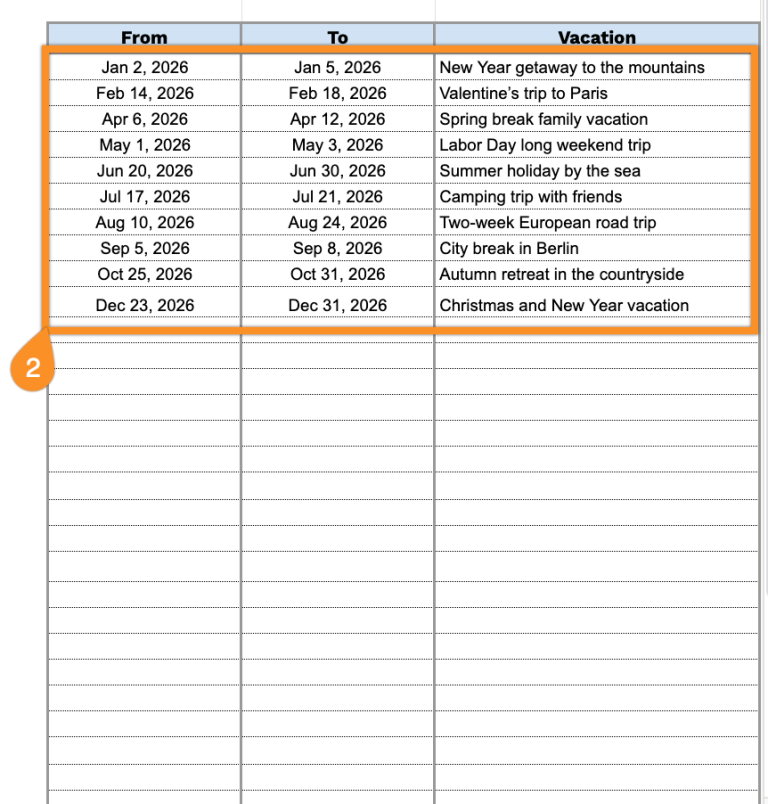 Free☝️ Vacation Calendar Template (Google Sheets, Excel, & PDF Downloads)
