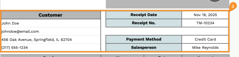 Free☝️ Tire Shop Receipt Template (Google Sheets, Excel, Word, Google ...