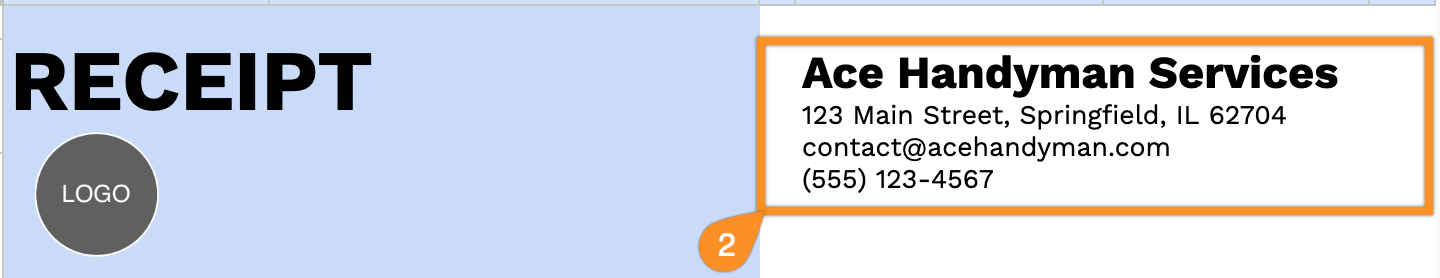 Free☝️ Labor Receipt Template (Google Sheets, Excel, Word, Google Docs, & PDF Downloads)