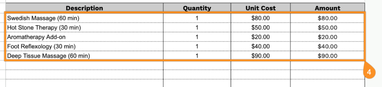 Free☝️ Massage Receipt Template (Google Sheets, Excel, Word, Google ...