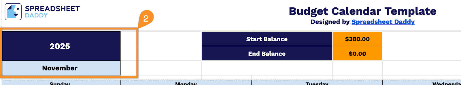 Free☝️ Budget Calendar Template (Google Sheets, Excel, & PDF Downloads)