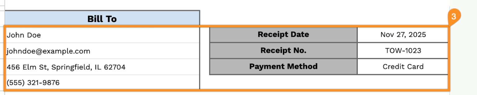 Free☝️ Tow Receipt Template (Google Sheets, Excel, Word, Google Docs ...