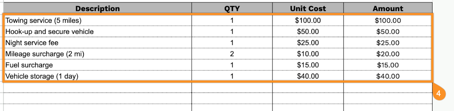 Free☝️ Tow Receipt Template (Google Sheets, Excel, Word, Google Docs ...
