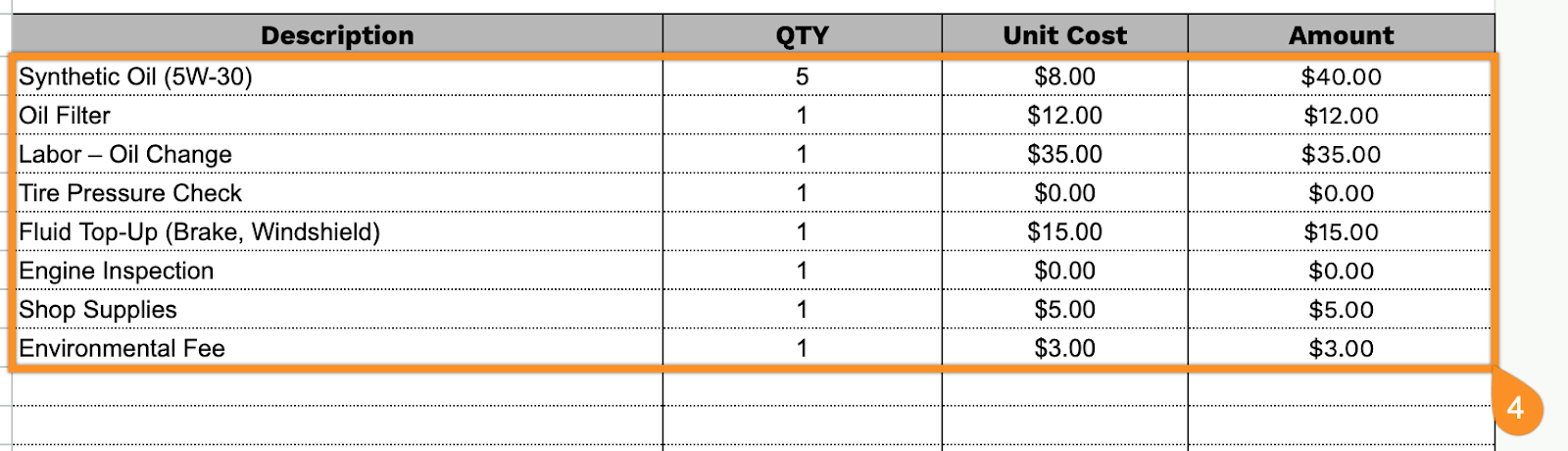 Free☝️ Oil Change Receipt Template (Google Sheets, Excel, Word, Google ...