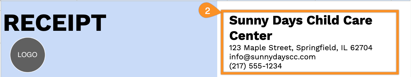 Free☝️ Child Care Receipt Template (Google Sheets, Excel, Word, Google ...