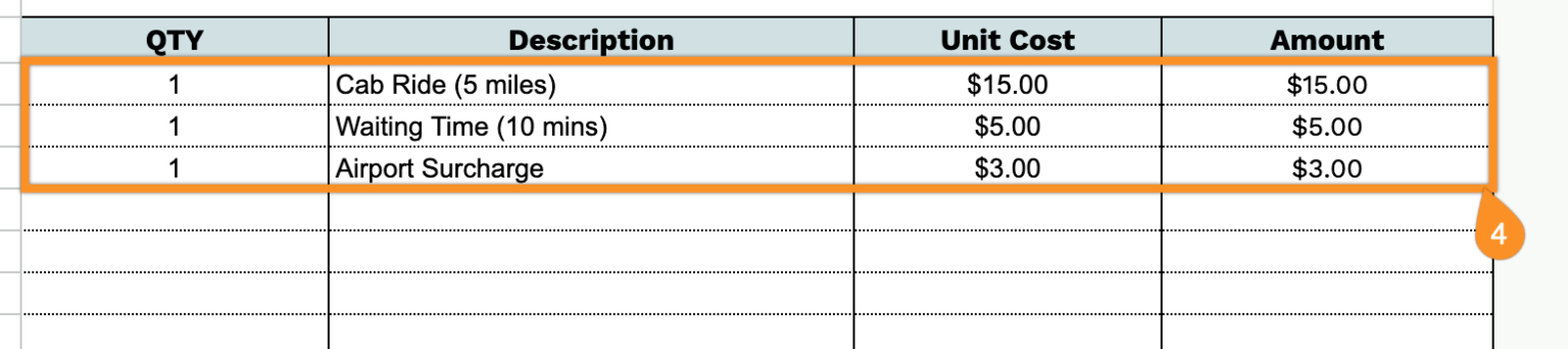Free☝️ Cab Receipt Template (Google Sheets, Excel, Word, Google Docs ...