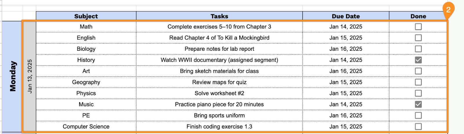 Free☝️ Homework Planner Template (Google Sheets, Excel, & PDF Downloads)
