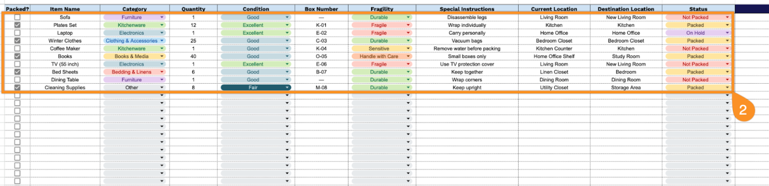 Free☝️ Moving Template (Google Sheets, Excel, & PDF Downloads)