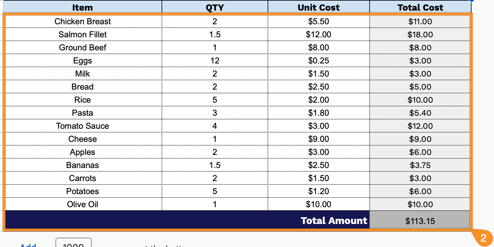 Free☝️ Food Cost Template (Google Sheets, Excel, & PDF Downloads)