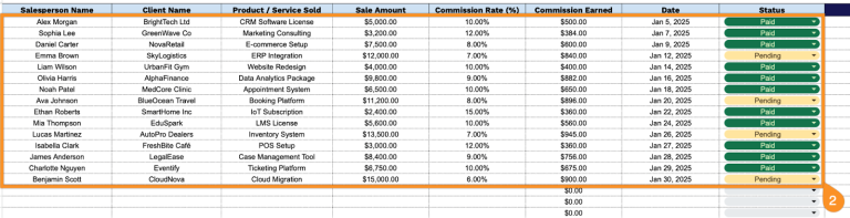 Free☝️ Commission Template (Google Sheets, Excel, & PDF Downloads)