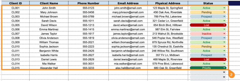 Free☝️ Client List Template (Google Sheets, Excel, & PDF Downloads)