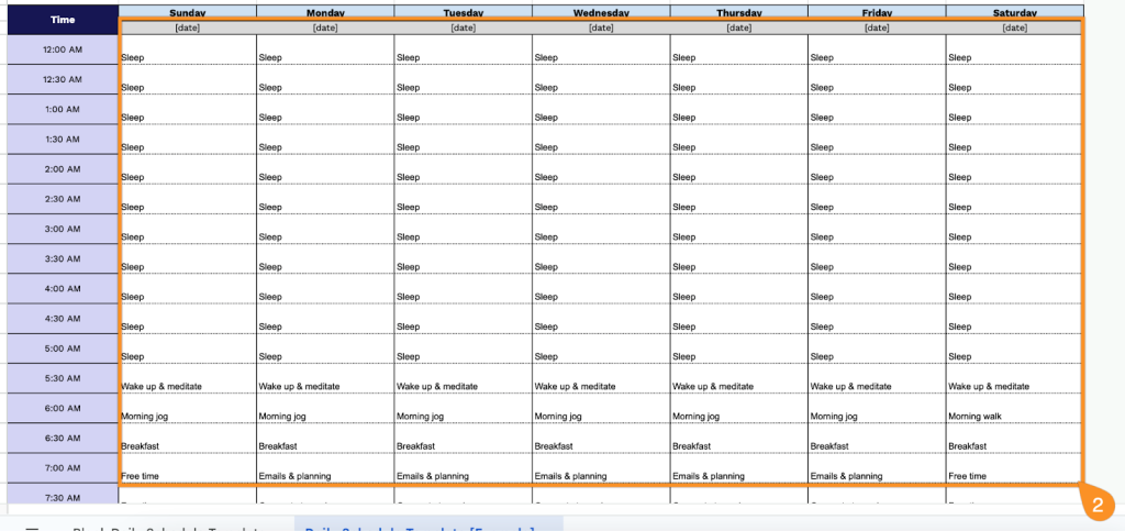 Free☝️ Daily Schedule Template (Google Sheets, Excel, & PDF Downloads)