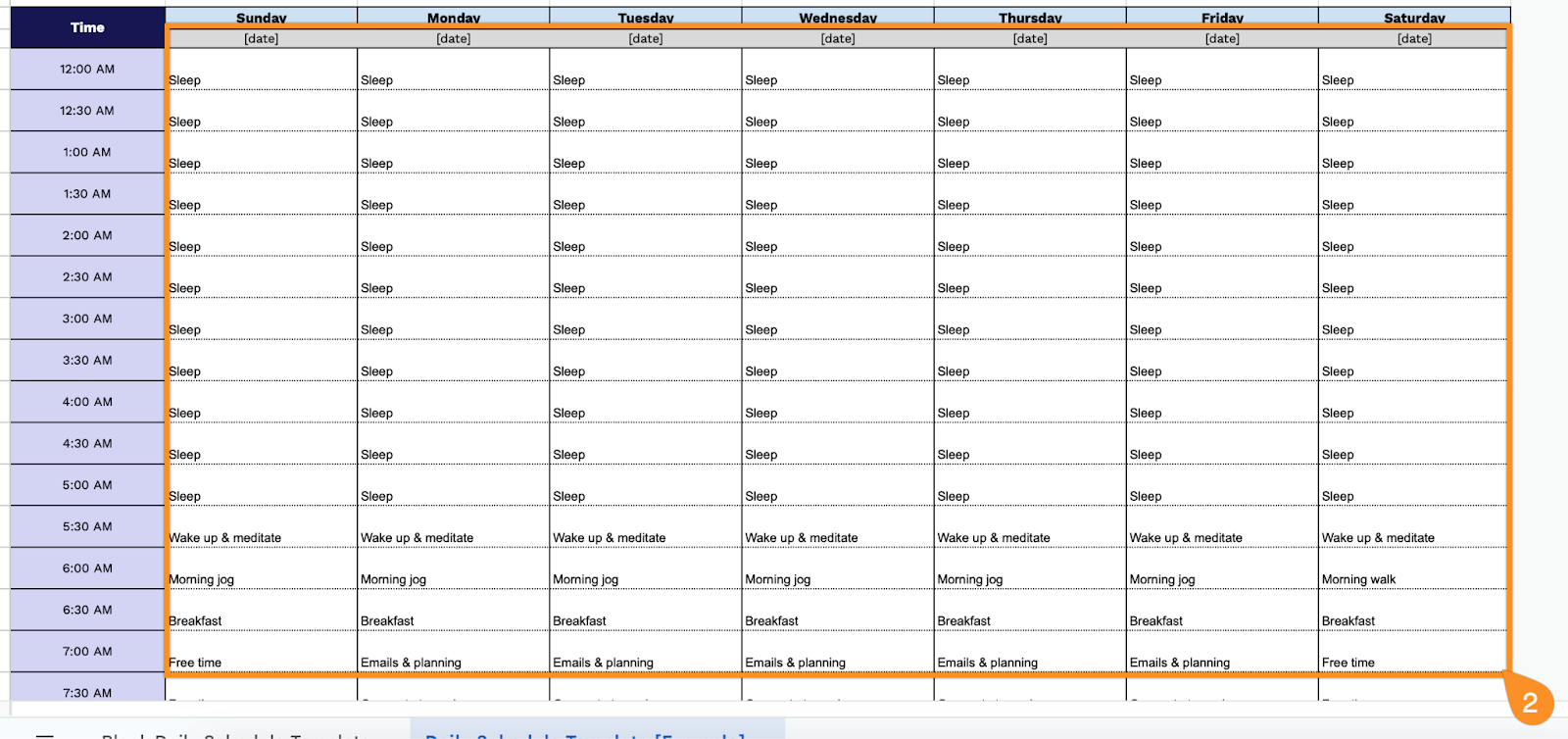 Free☝️ Daily Schedule Template (Google Sheets, Excel, & PDF Downloads)