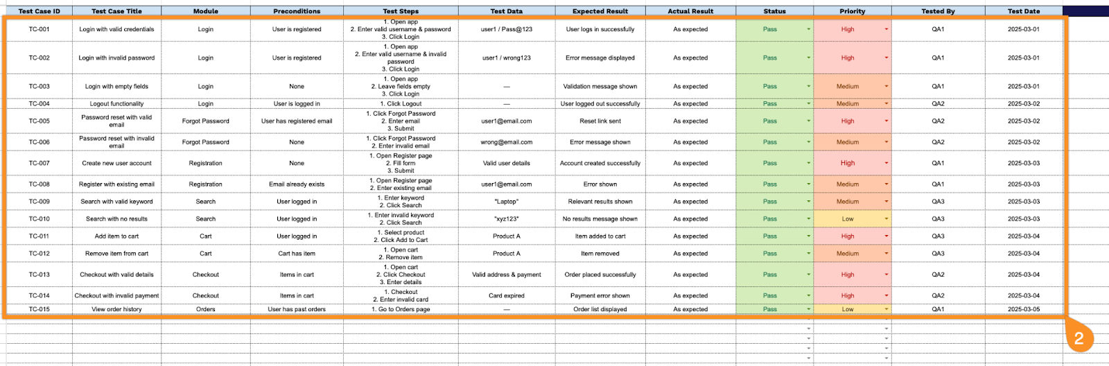 Free☝️ Test Case Template (Google Sheets, Excel, & PDF Downloads)