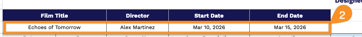 Free☝️ Film Production Schedule Template (Google Sheets, Excel, & PDF ...