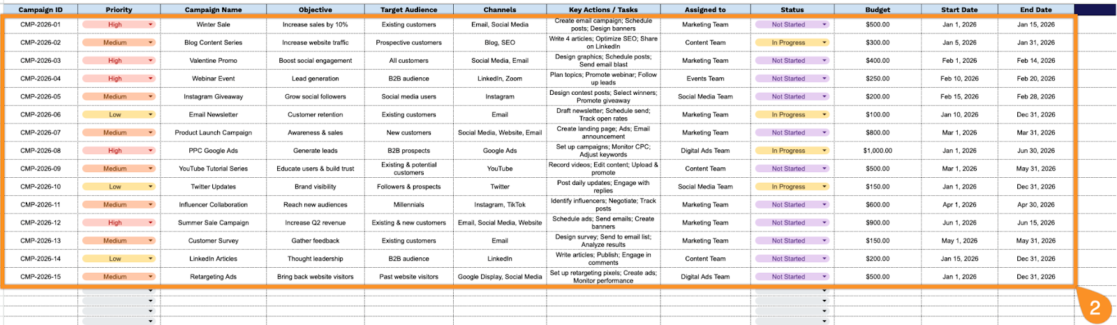 Free☝️ Marketing Plan Template (Google Sheets, Excel, & PDF Downloads)