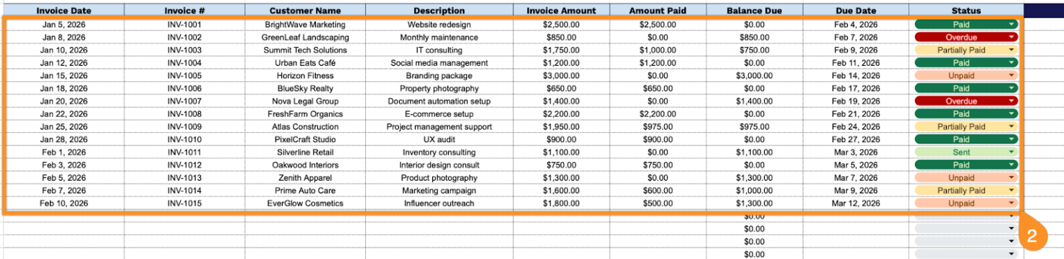 Free☝️ Accounts Receivable Template (Google Sheets, Excel, & PDF Downloads)